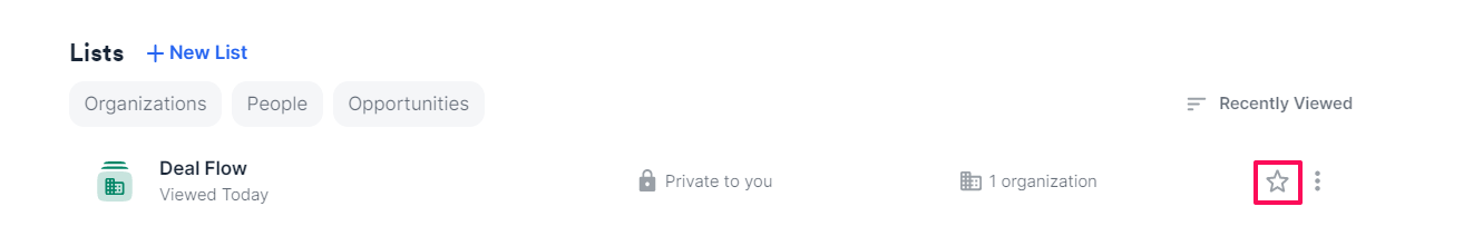 How to favorite lists