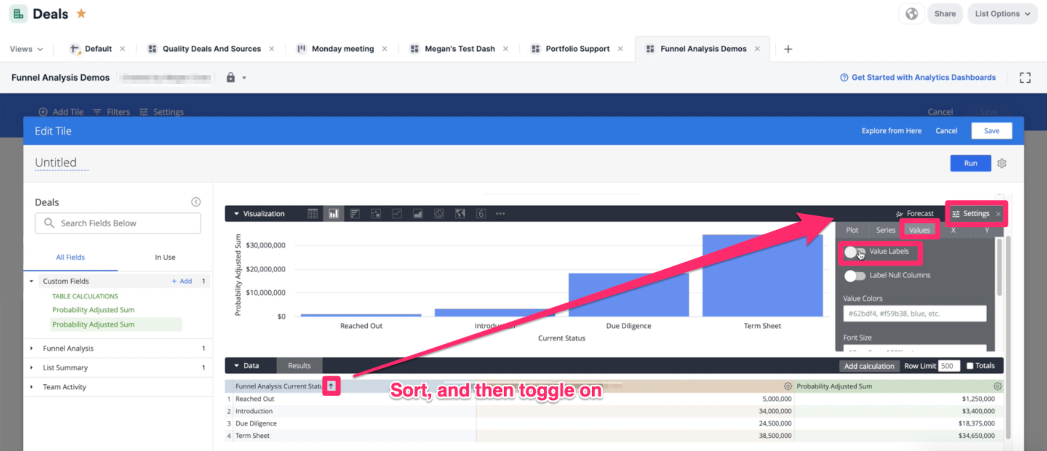 How to create probability-adjusted values for forecasting with Affinity Analytics