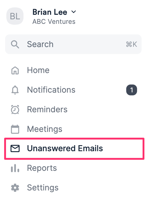 Overview of Unanswered Emails