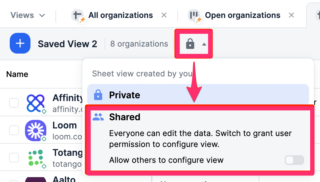 How to create and use saved views within a list