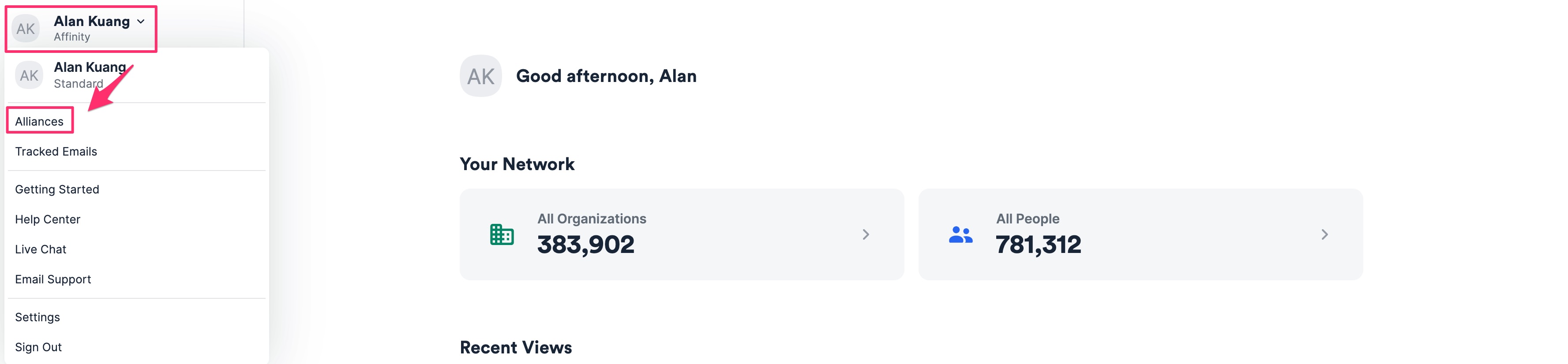 Getting started with Affinity Alliances
