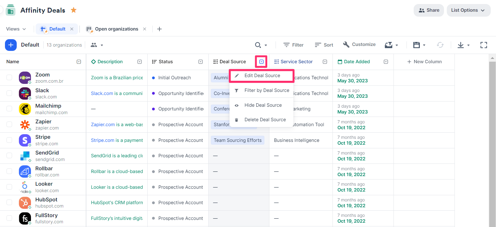 How to update dropdown options for dropdown-type fields