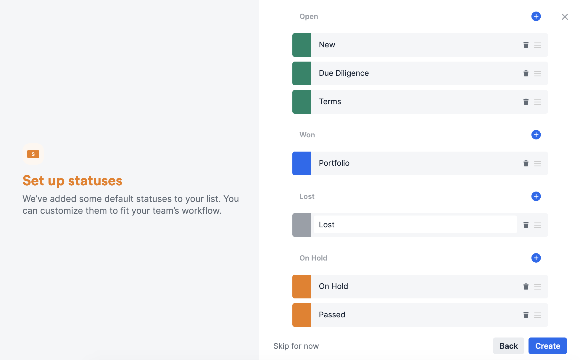 How to create a new list in Affinity