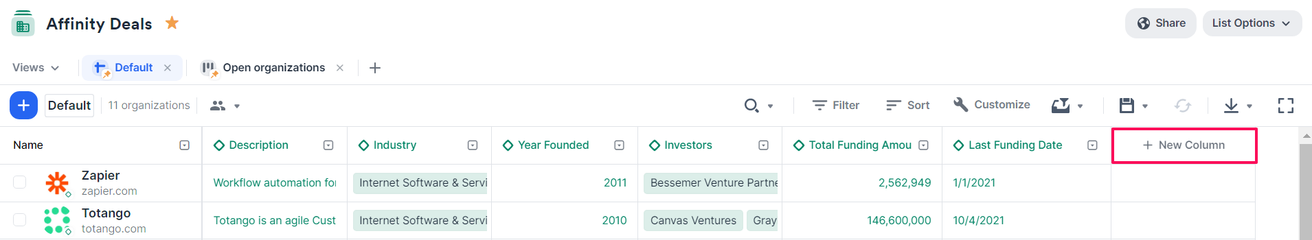 How to create a new column/field in a list