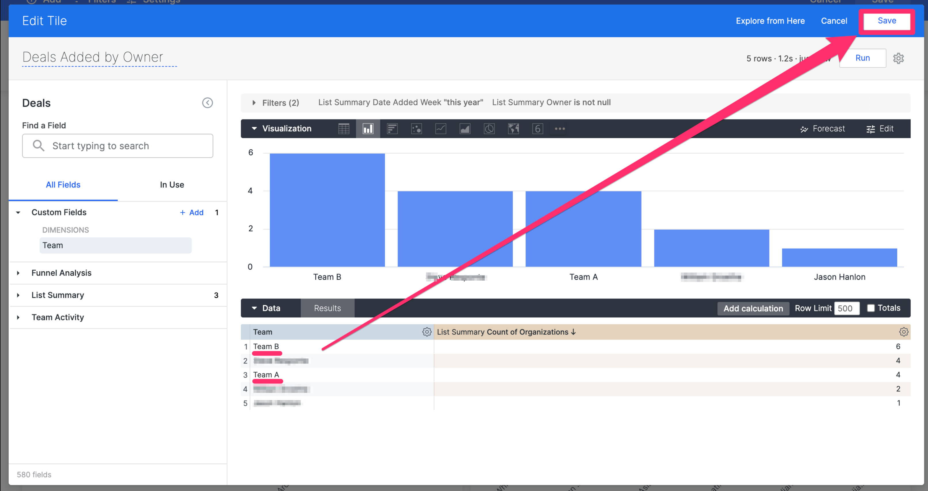 How to create custom groups in dashboard views