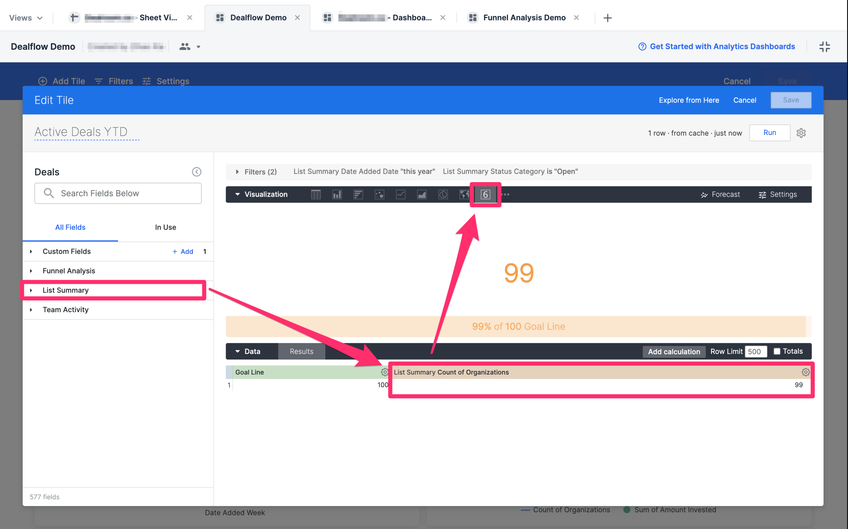 How to set and track goals using Affinity Analytics