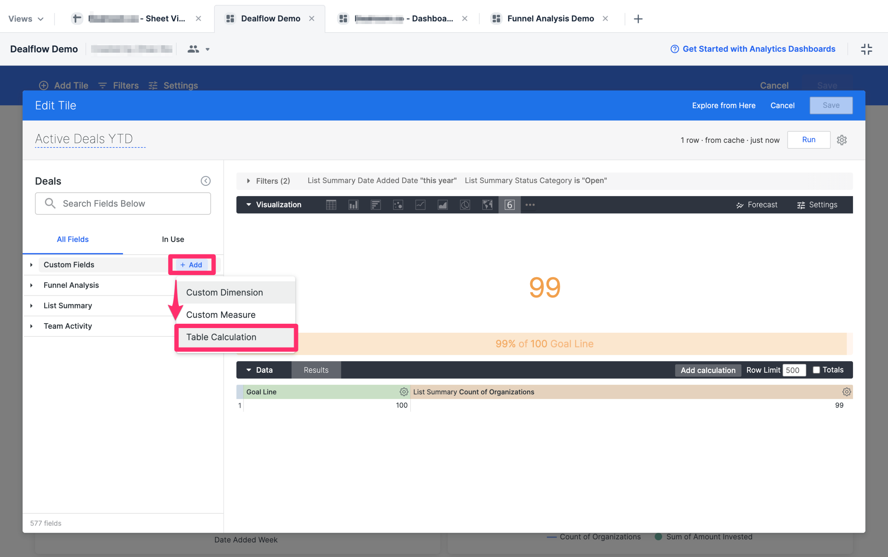 How to set and track goals using Affinity Analytics