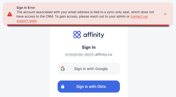 How to invite/manage Sync Only users in Affinity