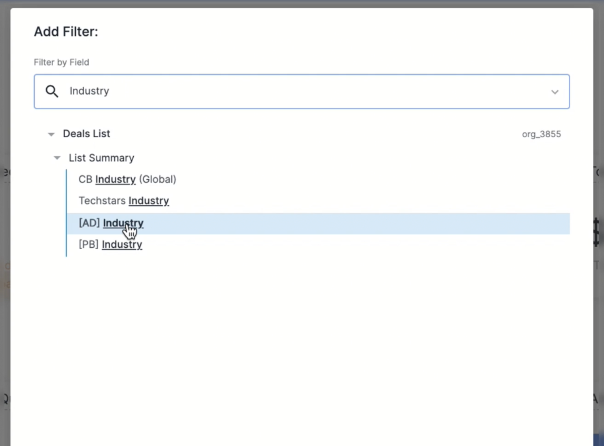 How to apply filters in dashboard views