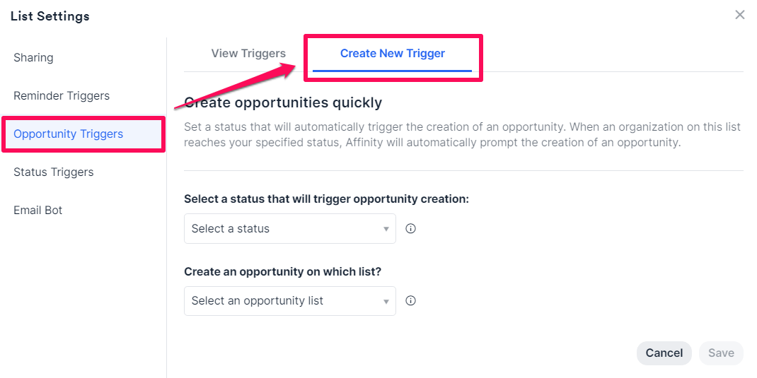 How to set up Opportunity Triggers