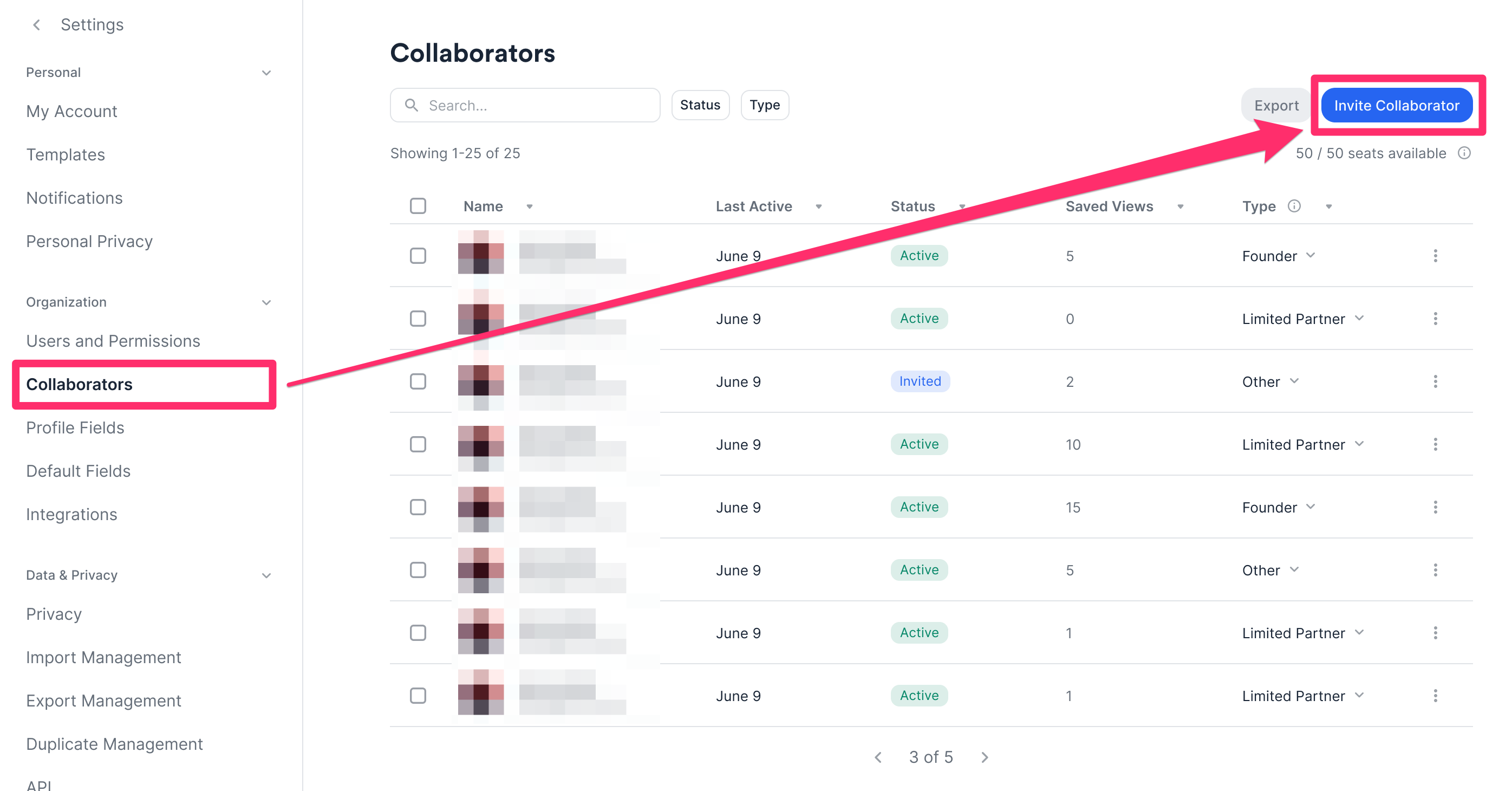 How to invite/manage Collaborators in Affinity