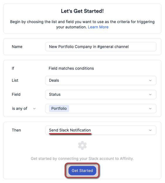 Getting started with automations in Affinity