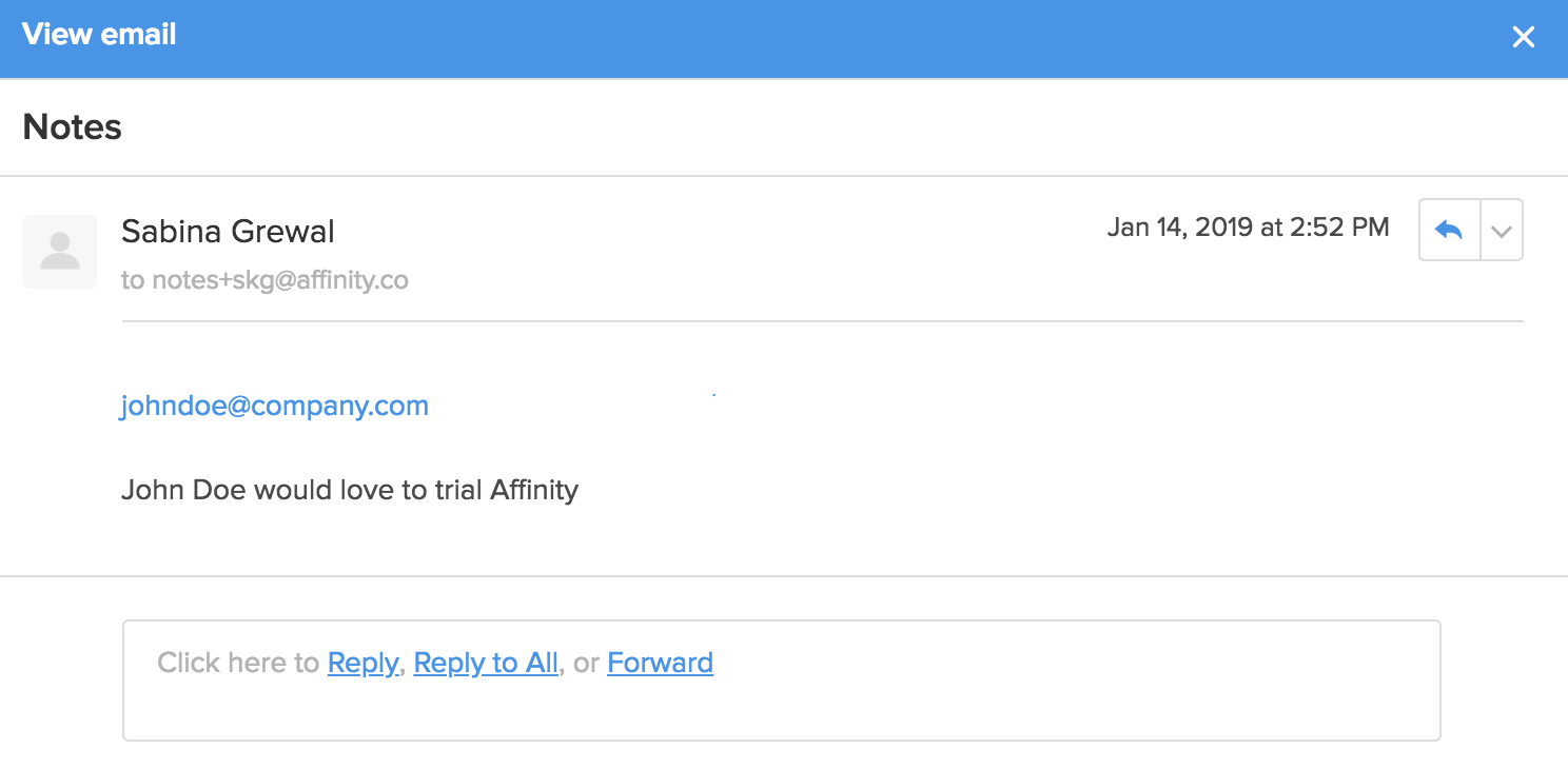 How to use Affinity's Email Bot