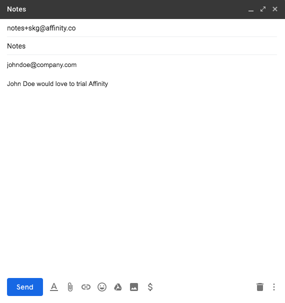 How to use Affinity's Email Bot