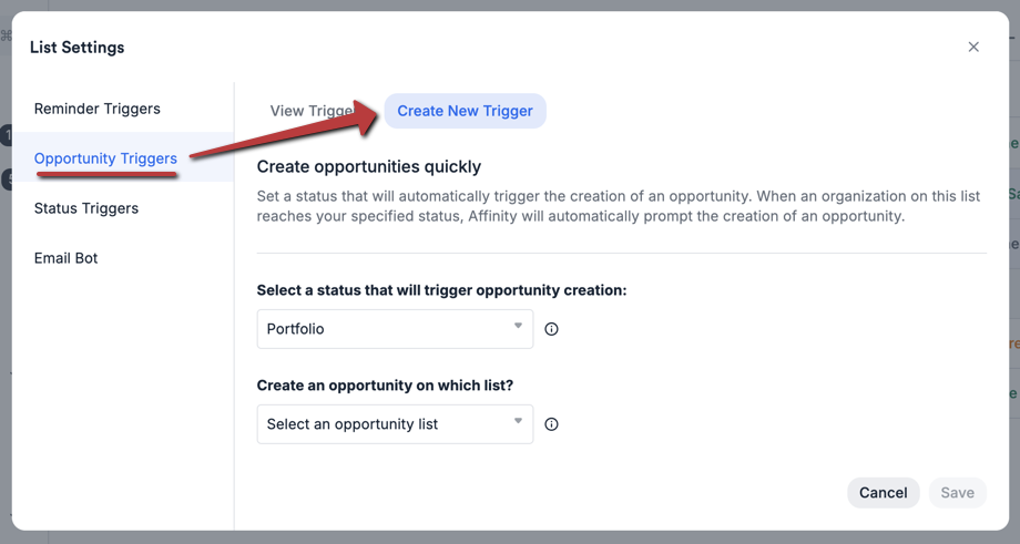 How to create and leverage opportunities in Affinity