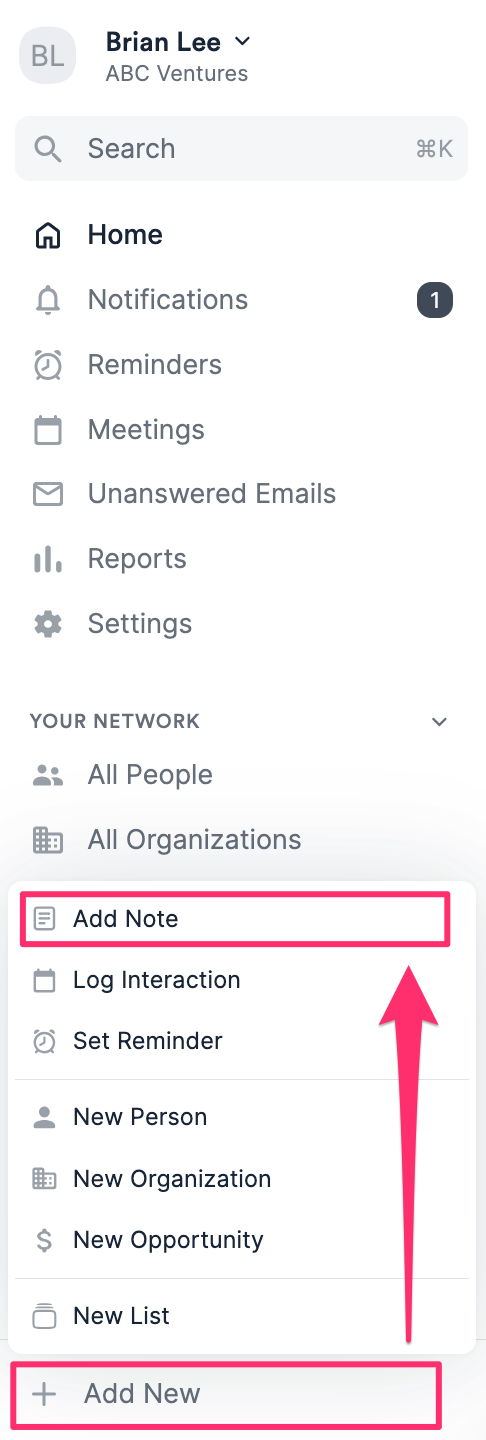 Rich text formatting for notes within Affinity