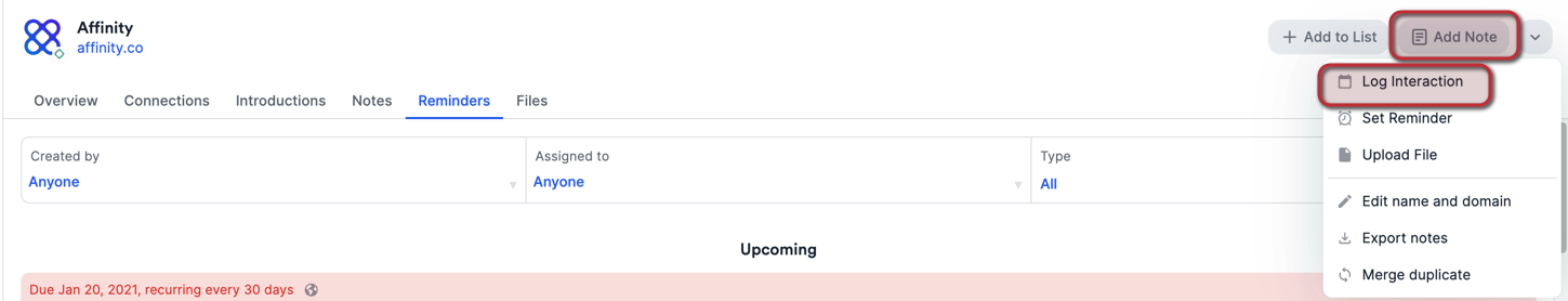 How to create/use Note Templates within Affinity