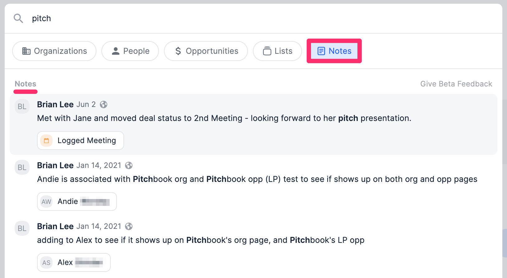 How to add and view notes in Affinity