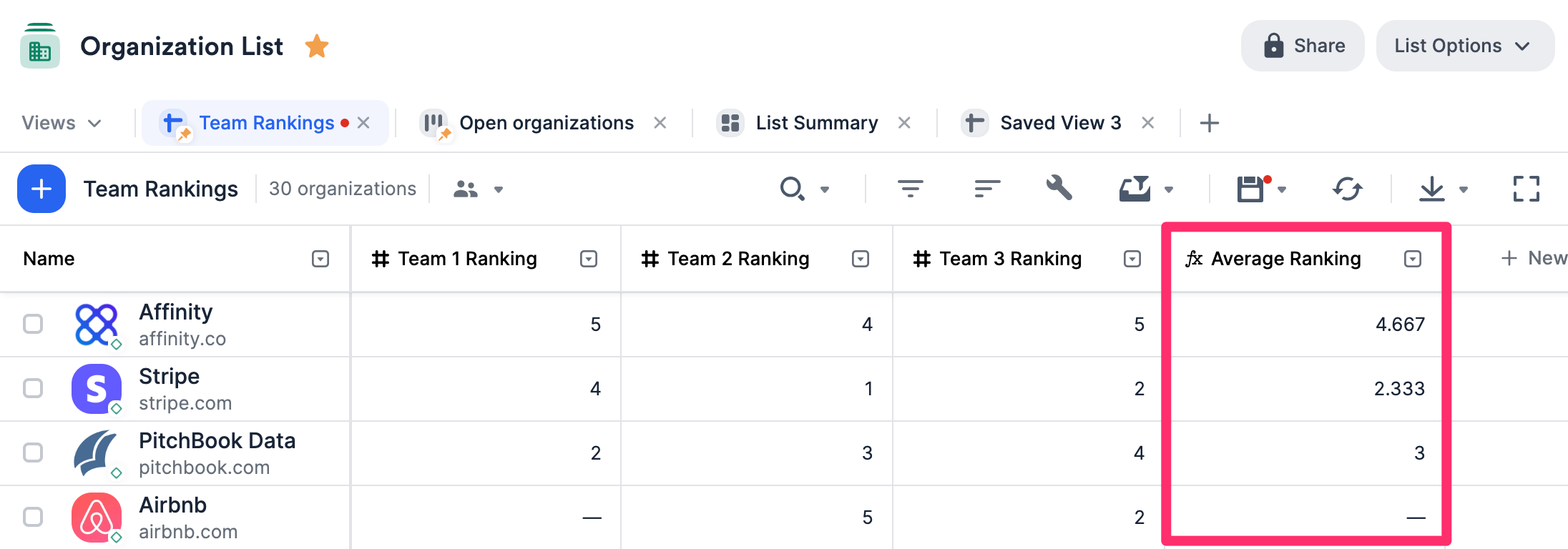 How to create list calculations using the formula field