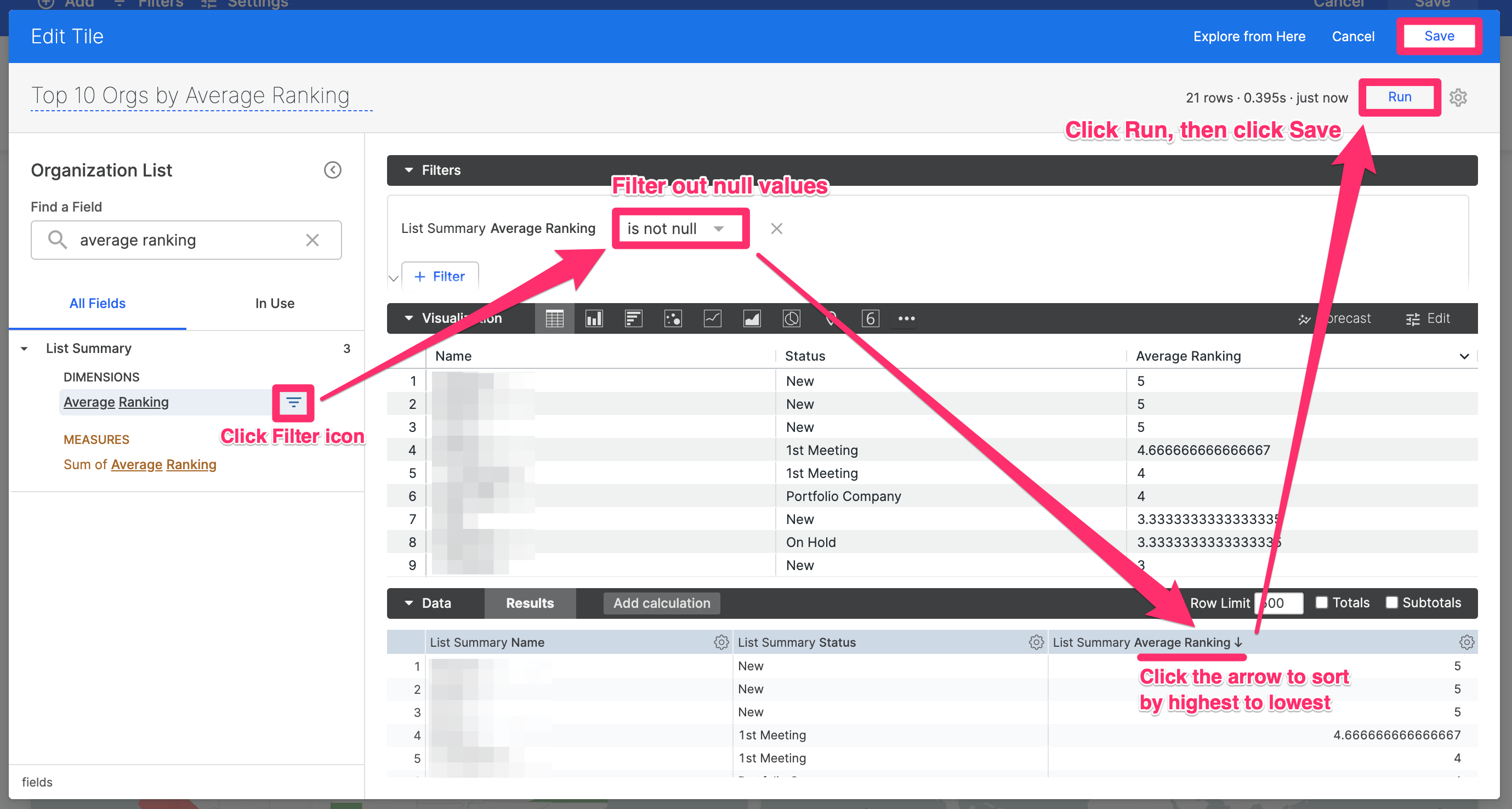 How to create list calculations using the formula field