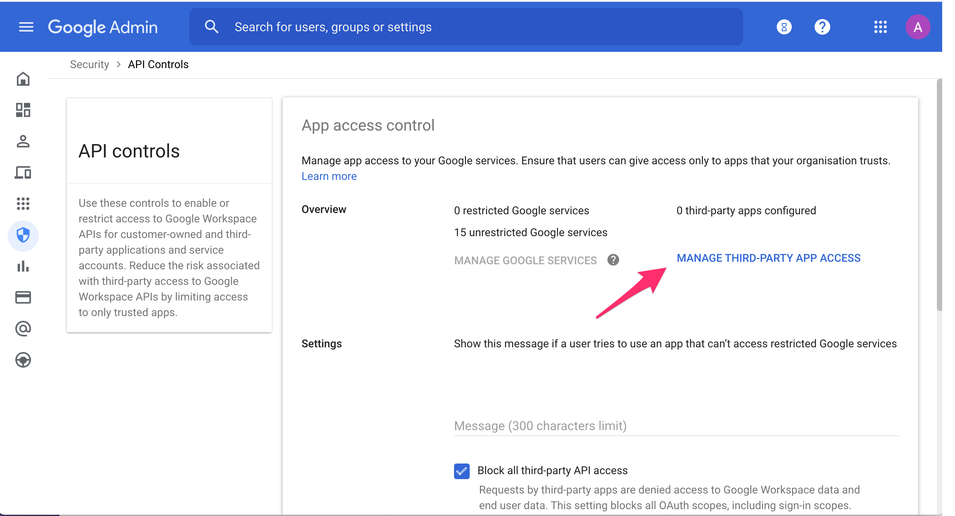 Google Error 400: Admin Policy Enforced