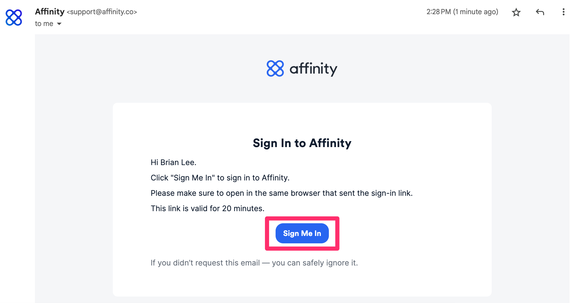 How to sign into Affinity