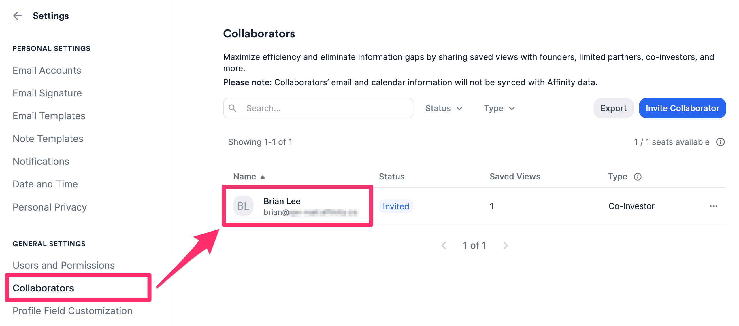 How to invite/manage Collaborators in Affinity