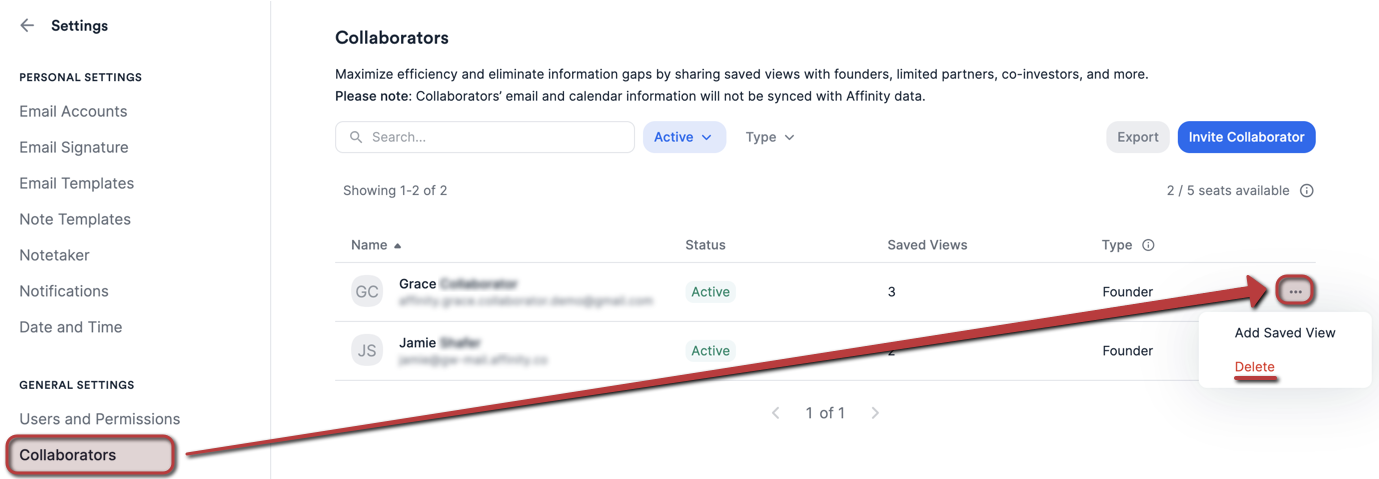 How to invite/manage Collaborators in Affinity