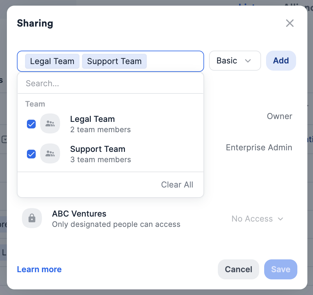 How to share lists in Affinity