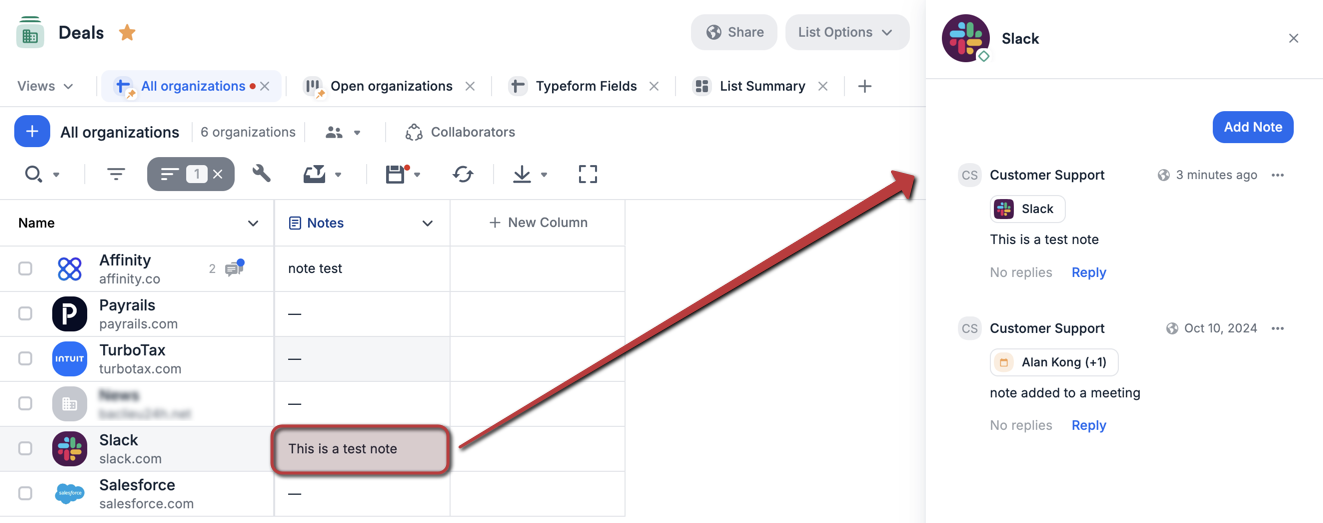 How to add and view notes in Affinity