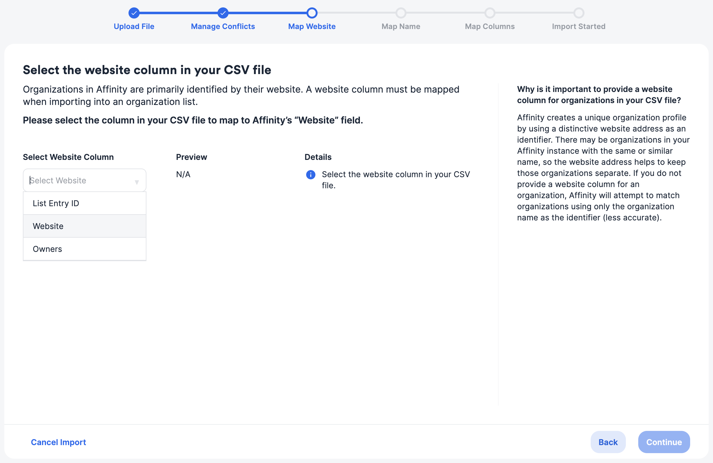 How to import your data into Affinity