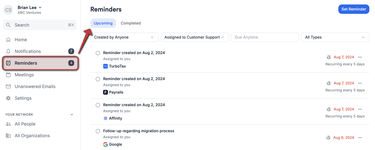 How to set up Reminder Triggers