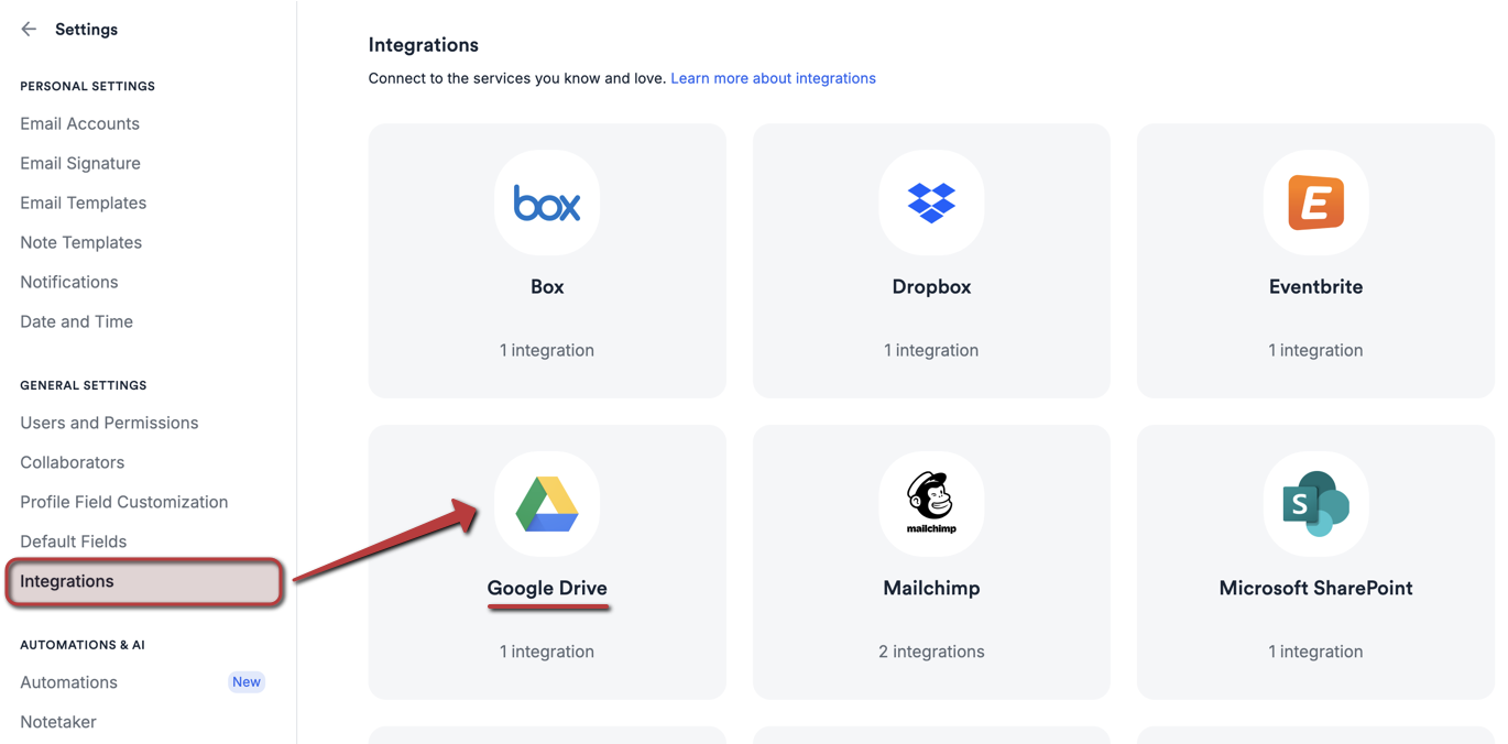 How to integrate Affinity with Google Drive