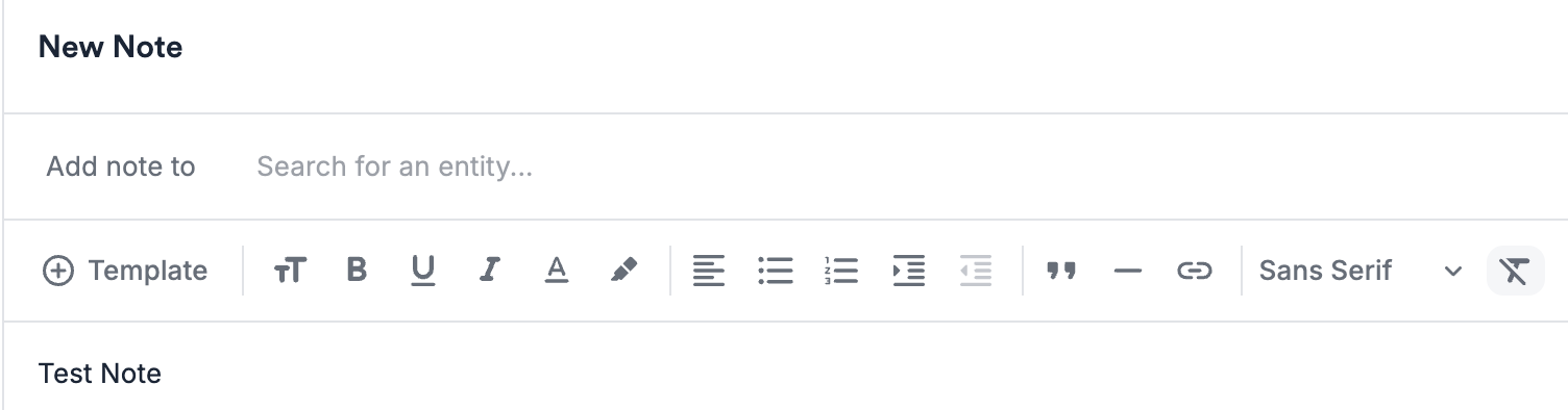 Rich text formatting for notes within Affinity