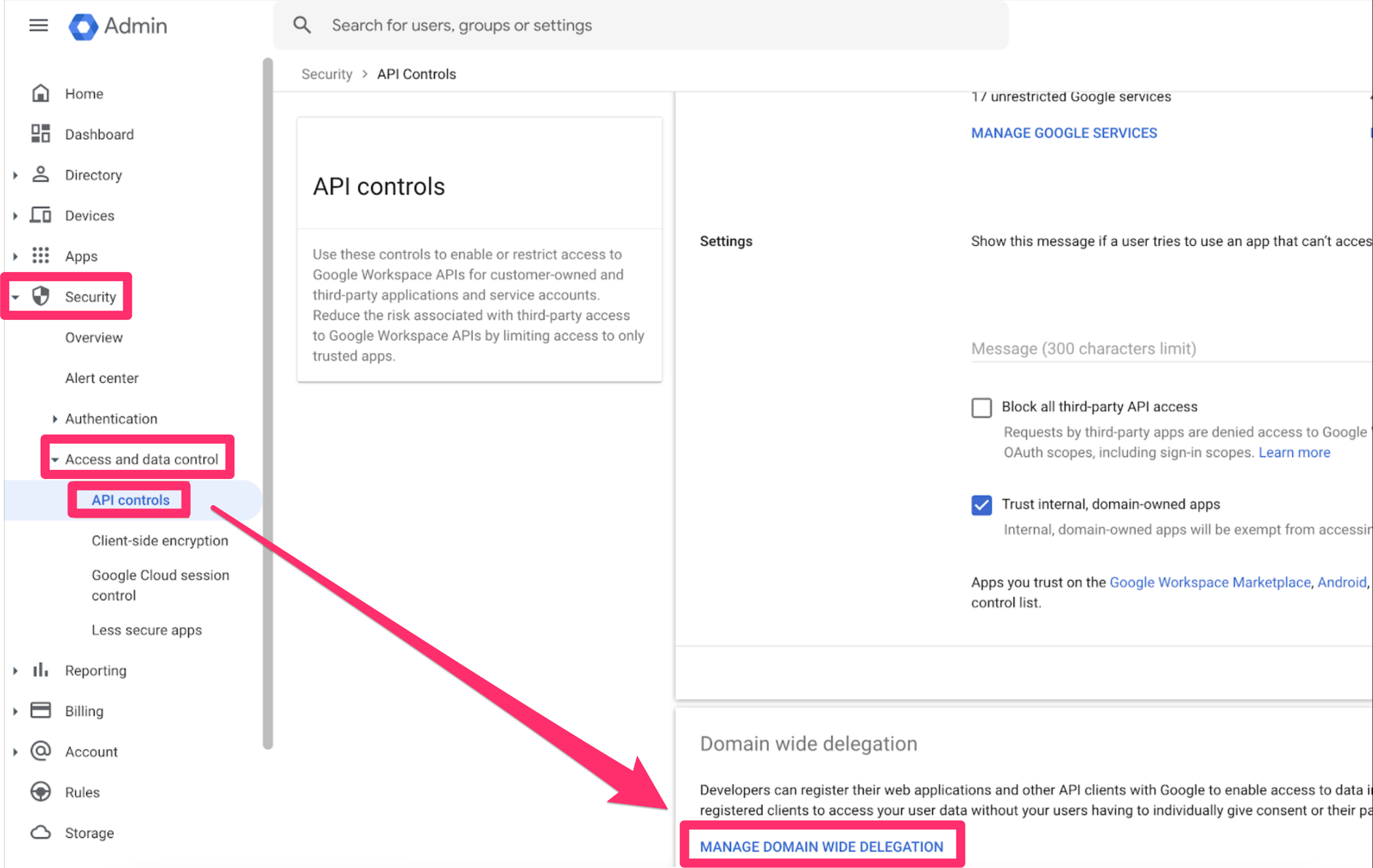 How to enable domain-wide delegation for Google impersonation